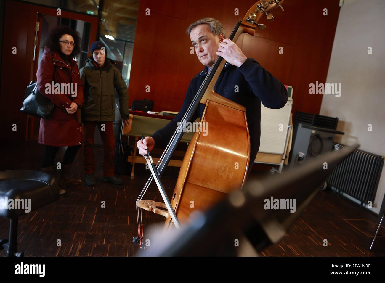 Blankenburg, Germany. 11th Mar, 2023. Professor Stephan Petzold plays ...