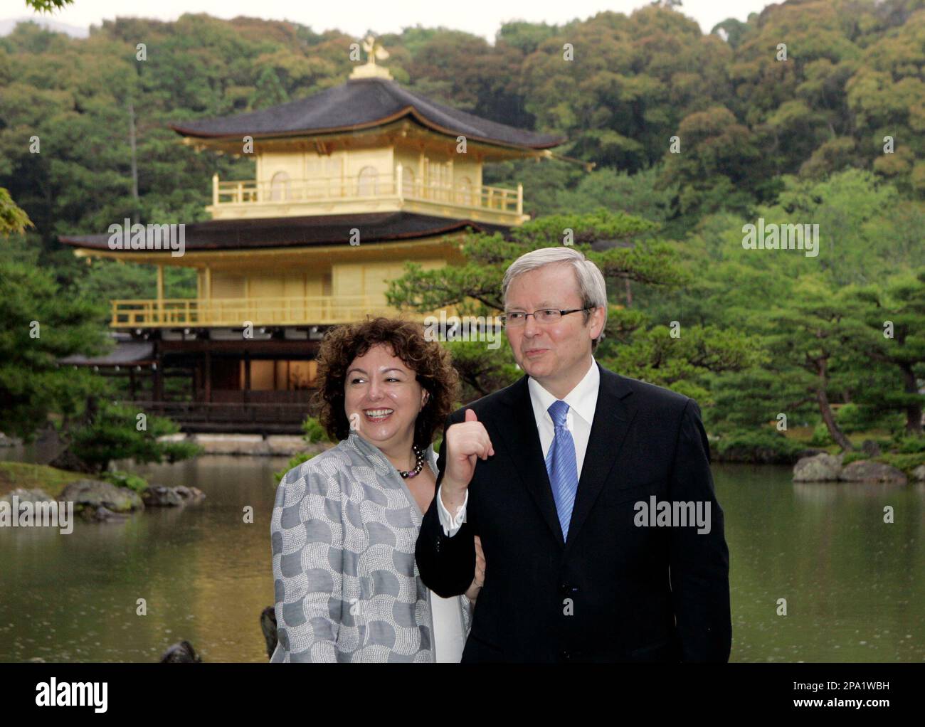 Australian Prime Minister Kevin Rudd and his wife Therese Rein pose for ...