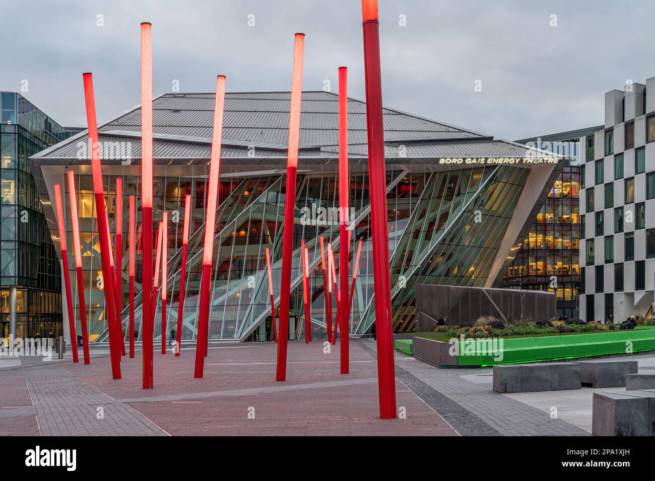 Modern art installation infront of the Bord Gais Energy Theatre ...