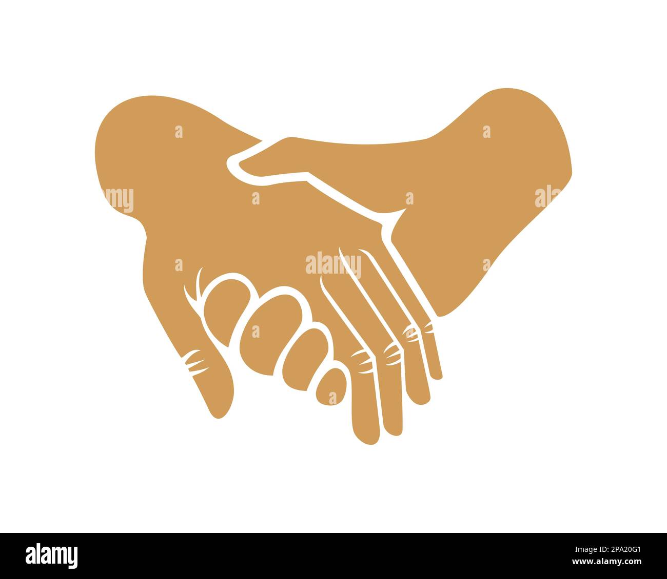 Holding Hand Illustration as Symbolization of Support visualized with Simple Illustration Stock ...