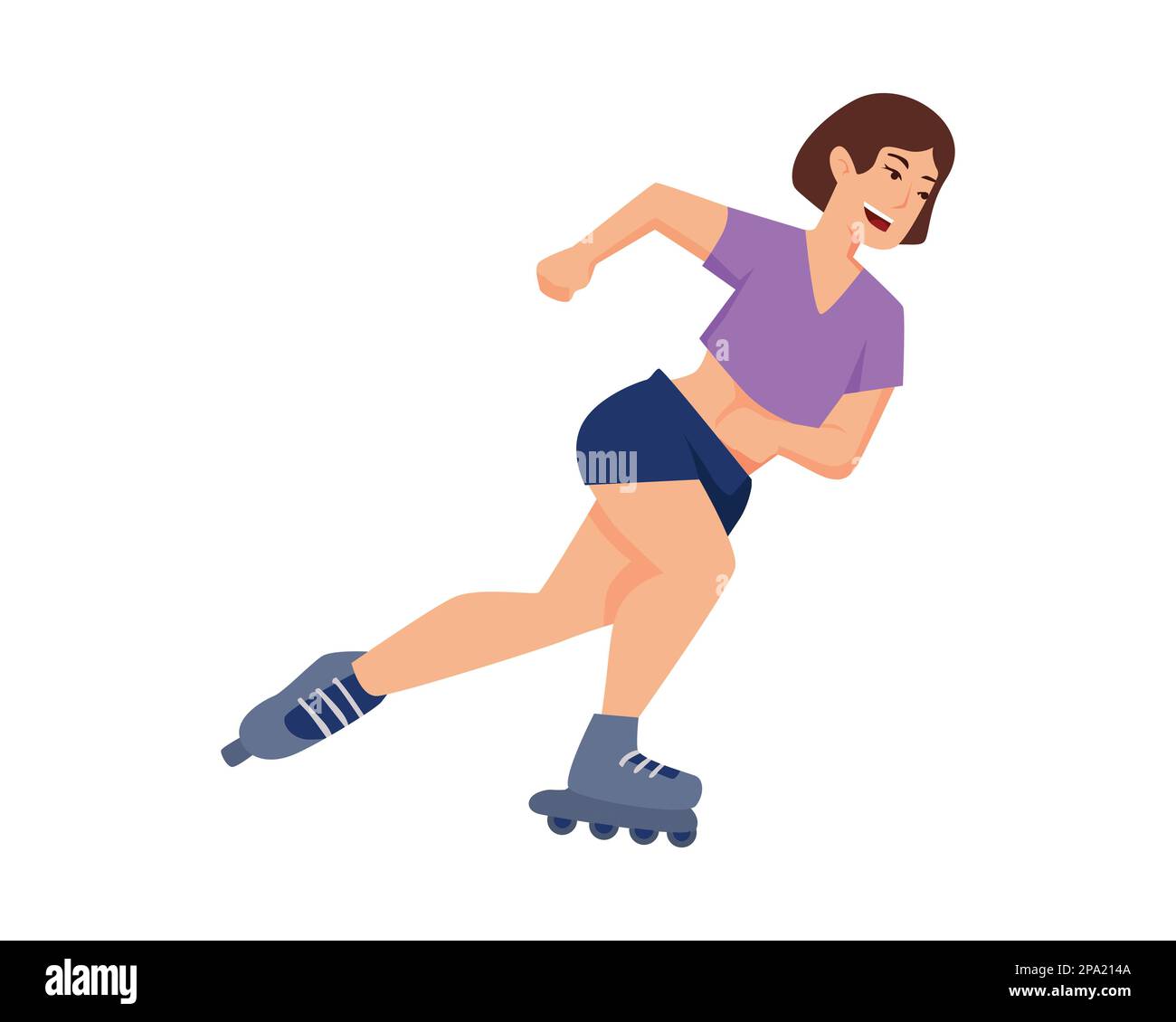 Lady roller skater Stock Vector Images - Alamy