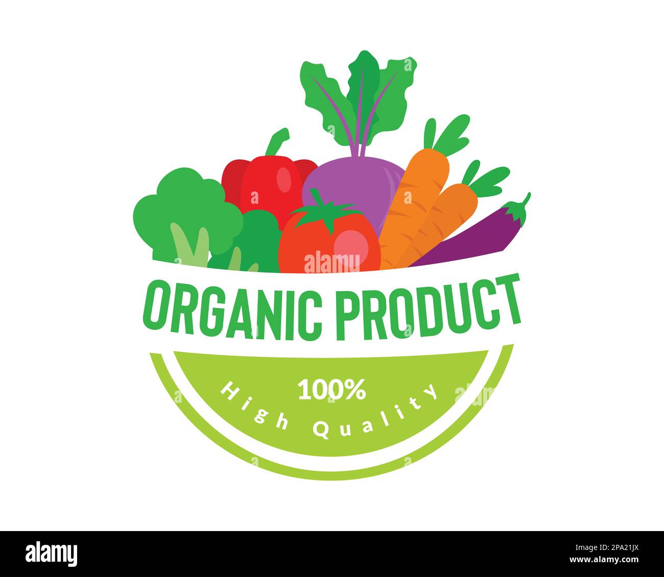 High Quality and Healthy Organic Product Tag or Sticker visualized with ...