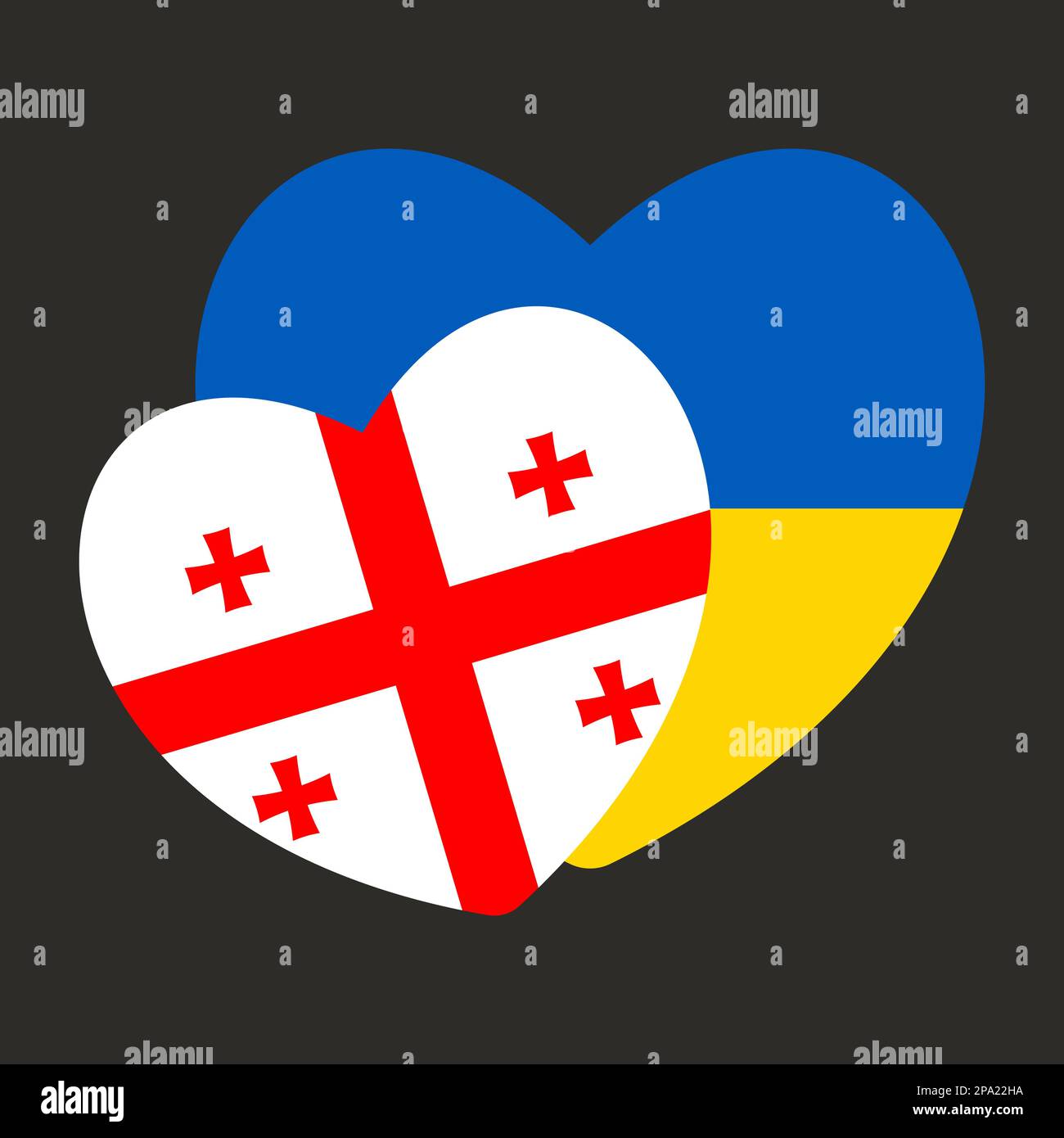 Georgia ukraine two flags Stock Vector Images - Alamy