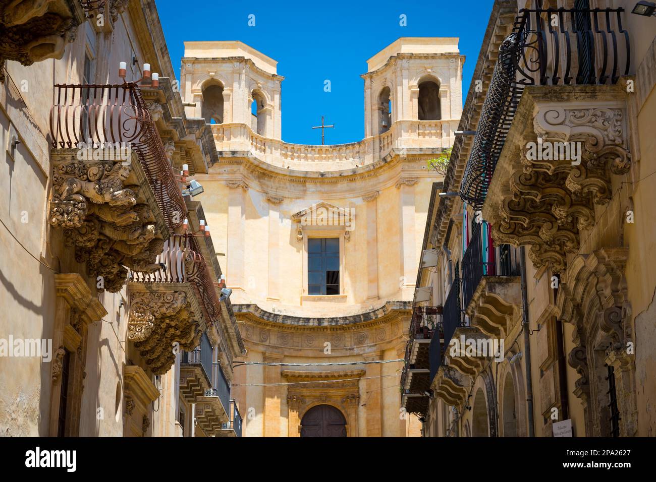 Noto town in Sicily, the Baroque Wonder - UNESCO Heritage Site. Detail ...