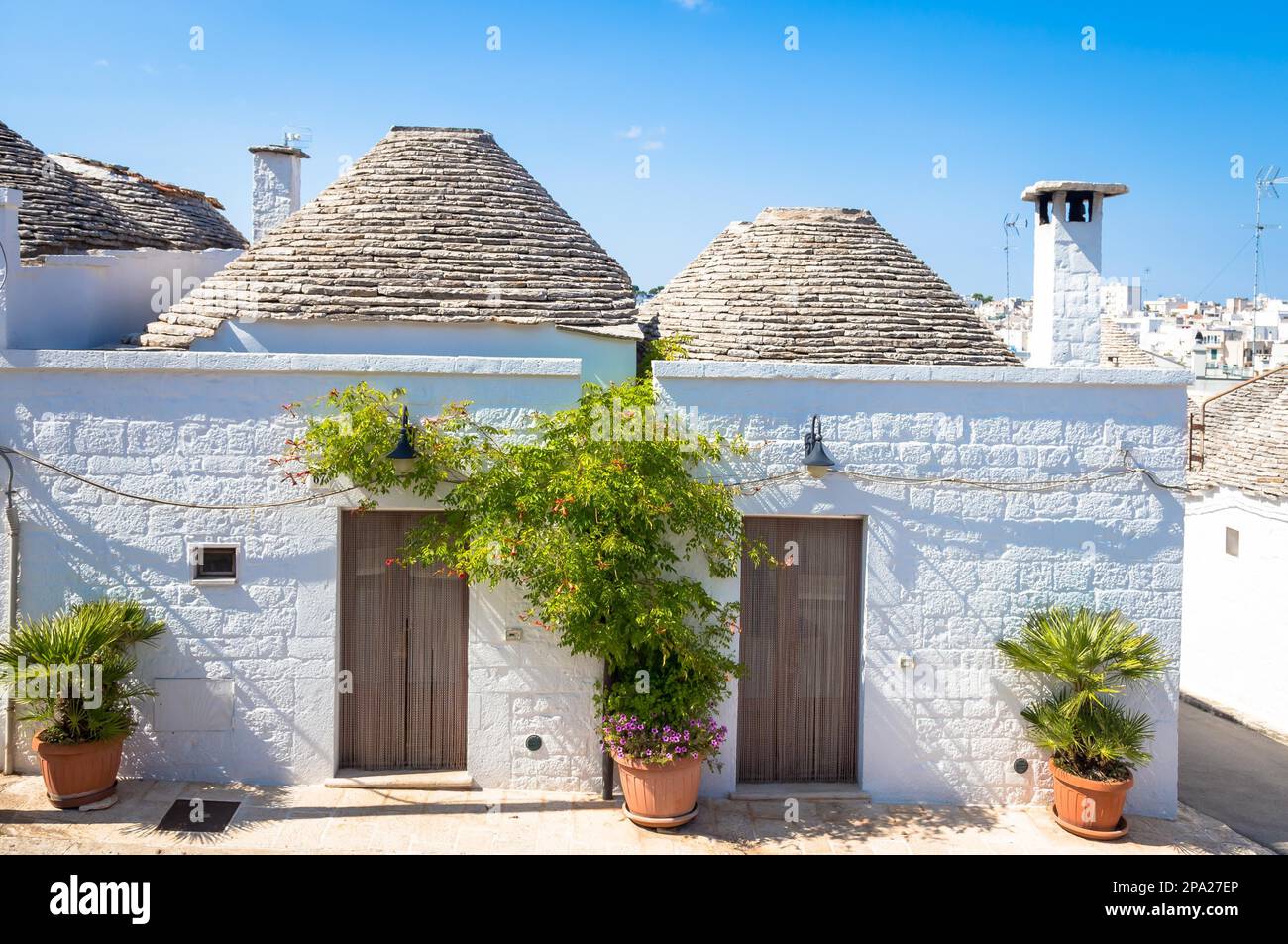 Alberobello, Puglia Region, South of Italy. Traditional roofs of the ...