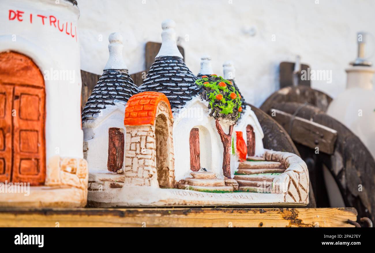 The Trulli di Alberobello is the most famous landmark of Puglia Region ...