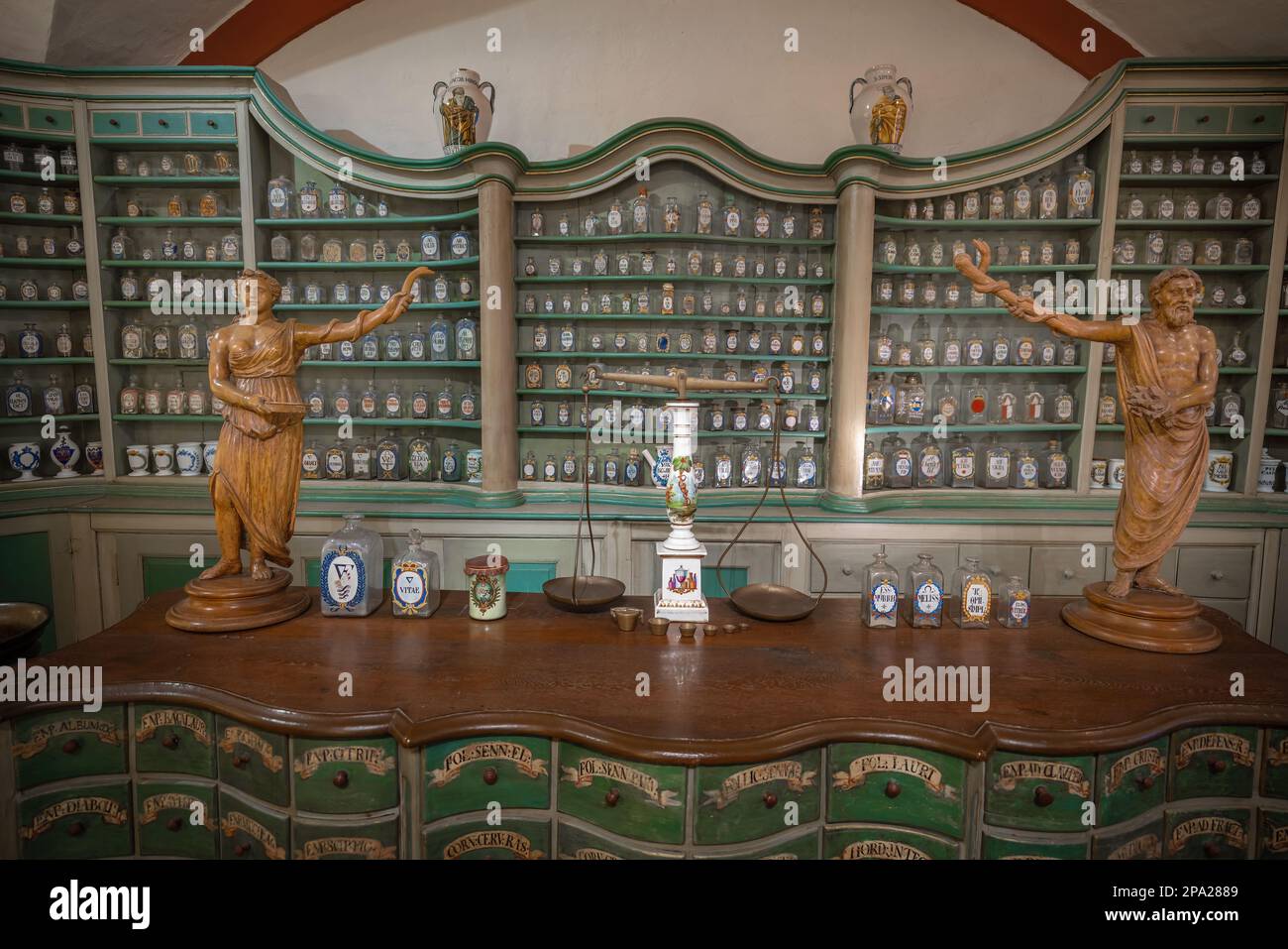 German Pharmacy Museum Interior at Heidelberg Castle - Heidelberg ...