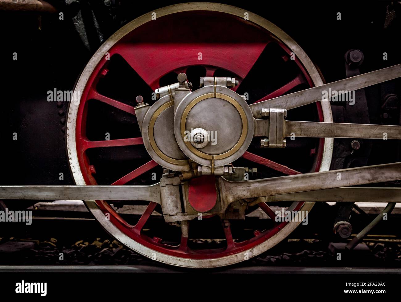 Italian steam locomotive detail, bult by the Costruzioni Elettro ...