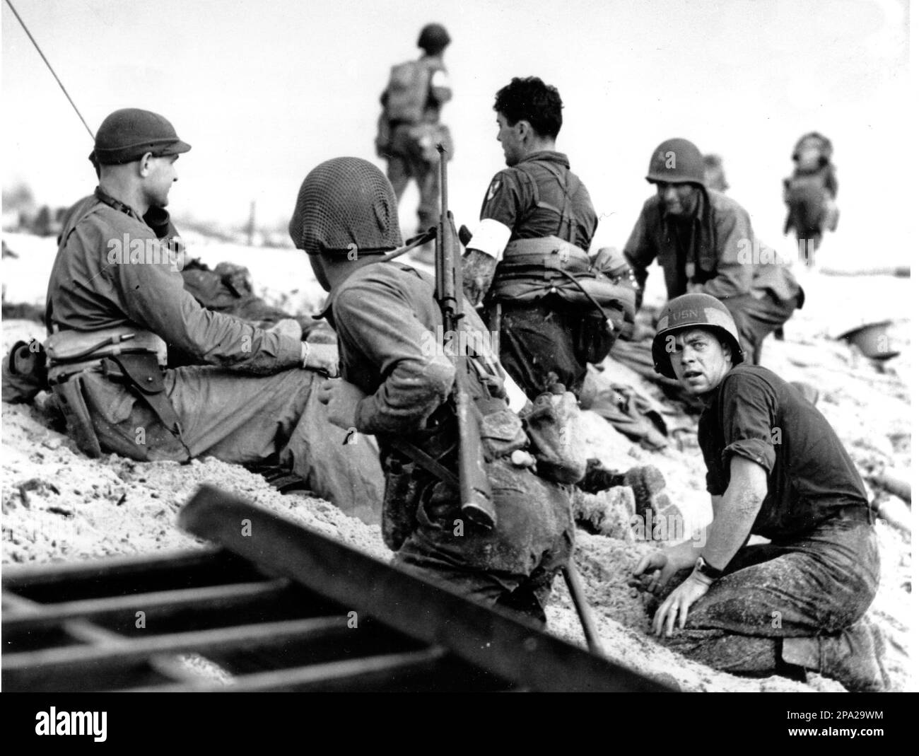 ** FILE ** In this June 6, 1944 file photo, first wave beach battalion ...