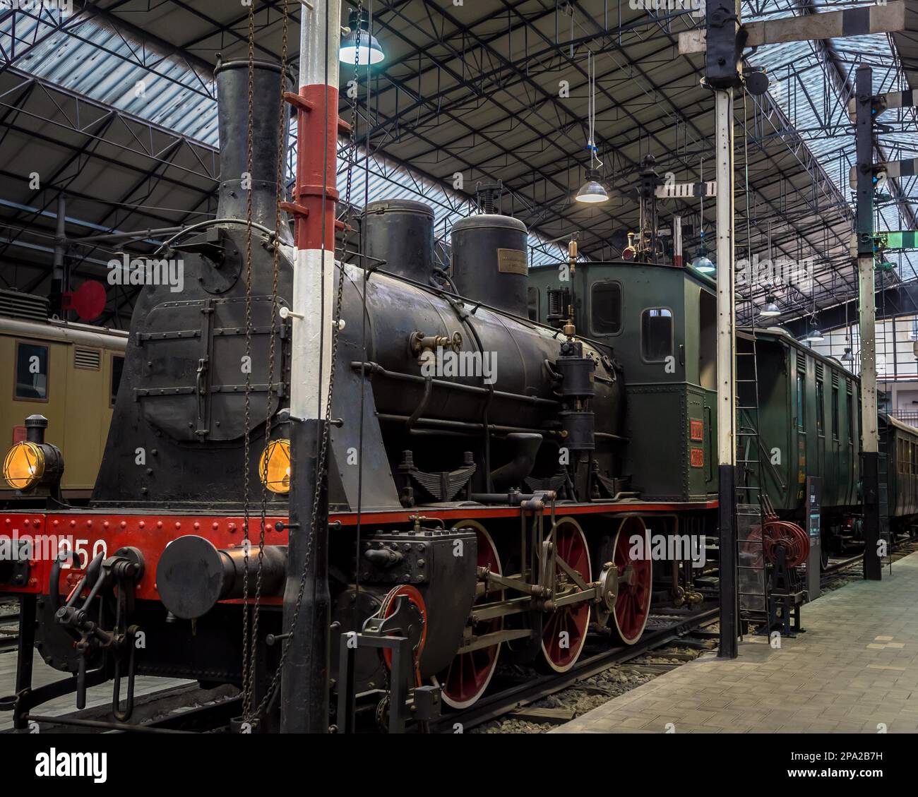 Italian steam locomotive detail, bult by the Costruzioni Elettro ...