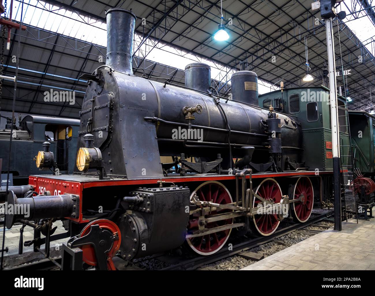 Italian steam locomotive detail, bult by the Costruzioni Elettro ...
