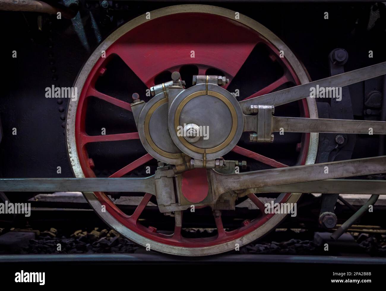 Italian steam locomotive detail, bult by the Costruzioni Elettro ...