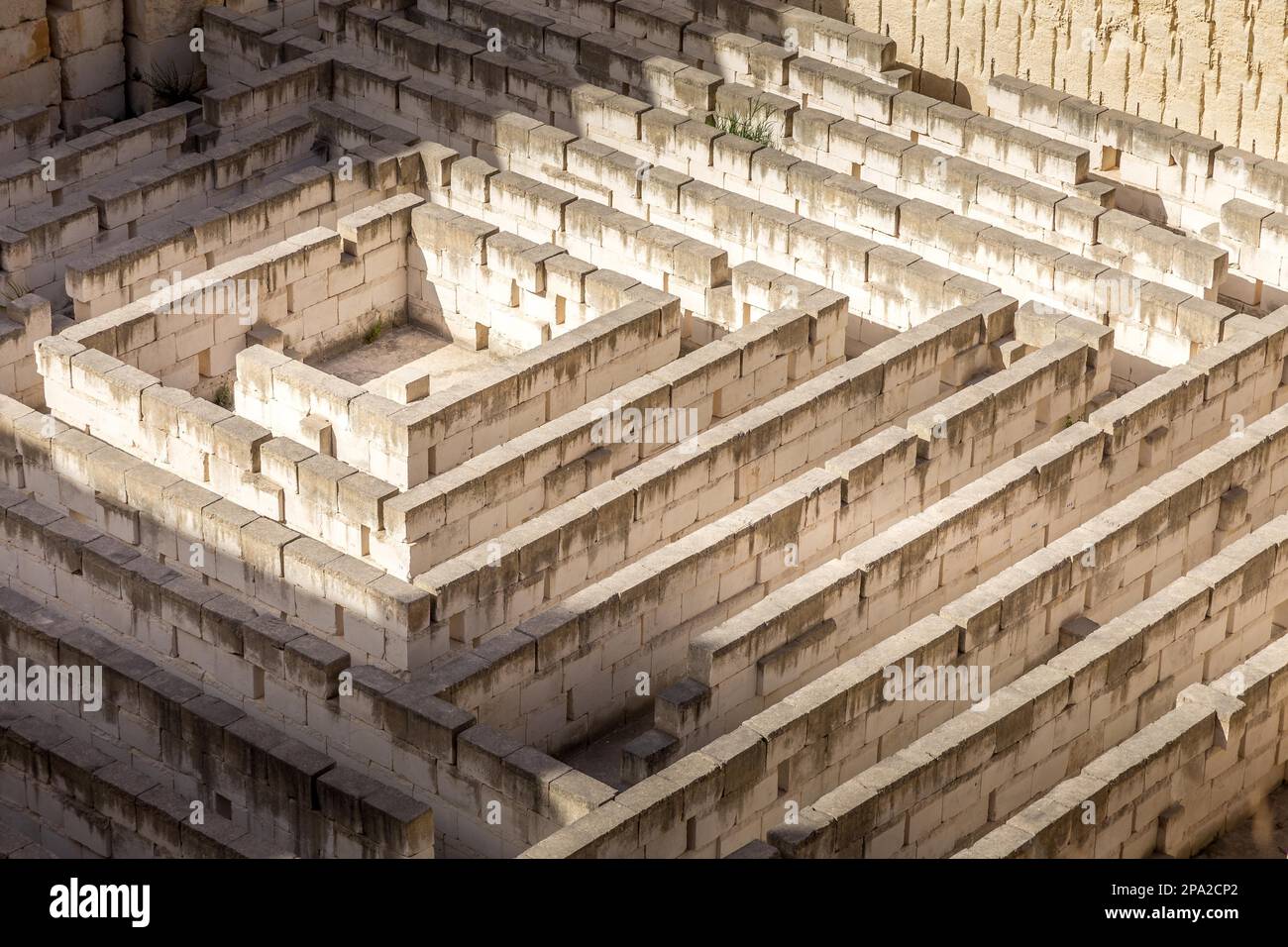 Labyrinth made of stone: conceptual for question, freedom and journey ...