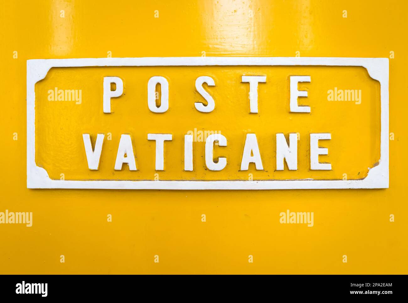 ROME, VATICAN STATE - AUGUST 19, 2018: Detail of the traditional yellow ...