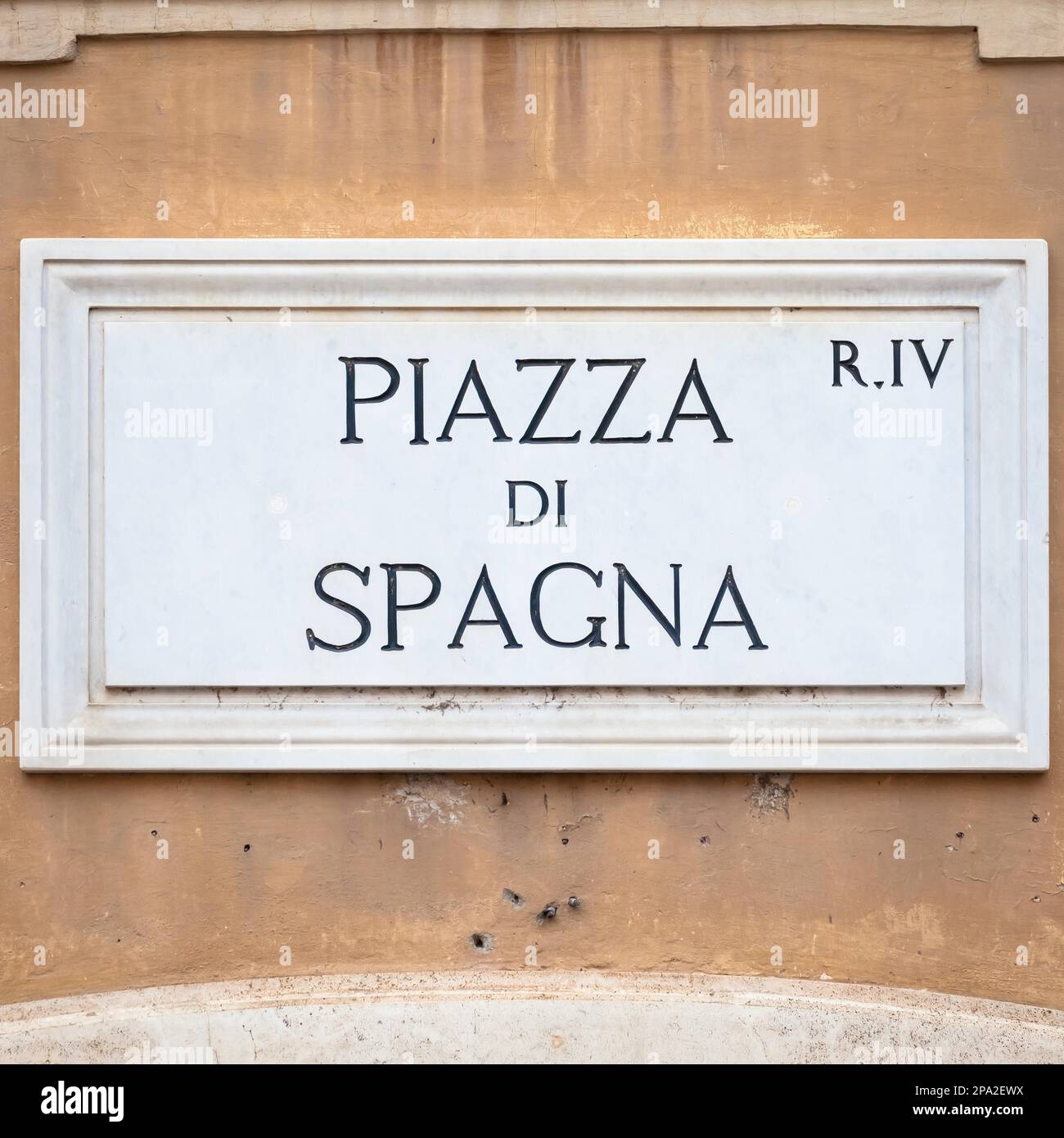 Detail of Piazza di Spagna (Spain Square) in Rome, Italy Stock Photo ...