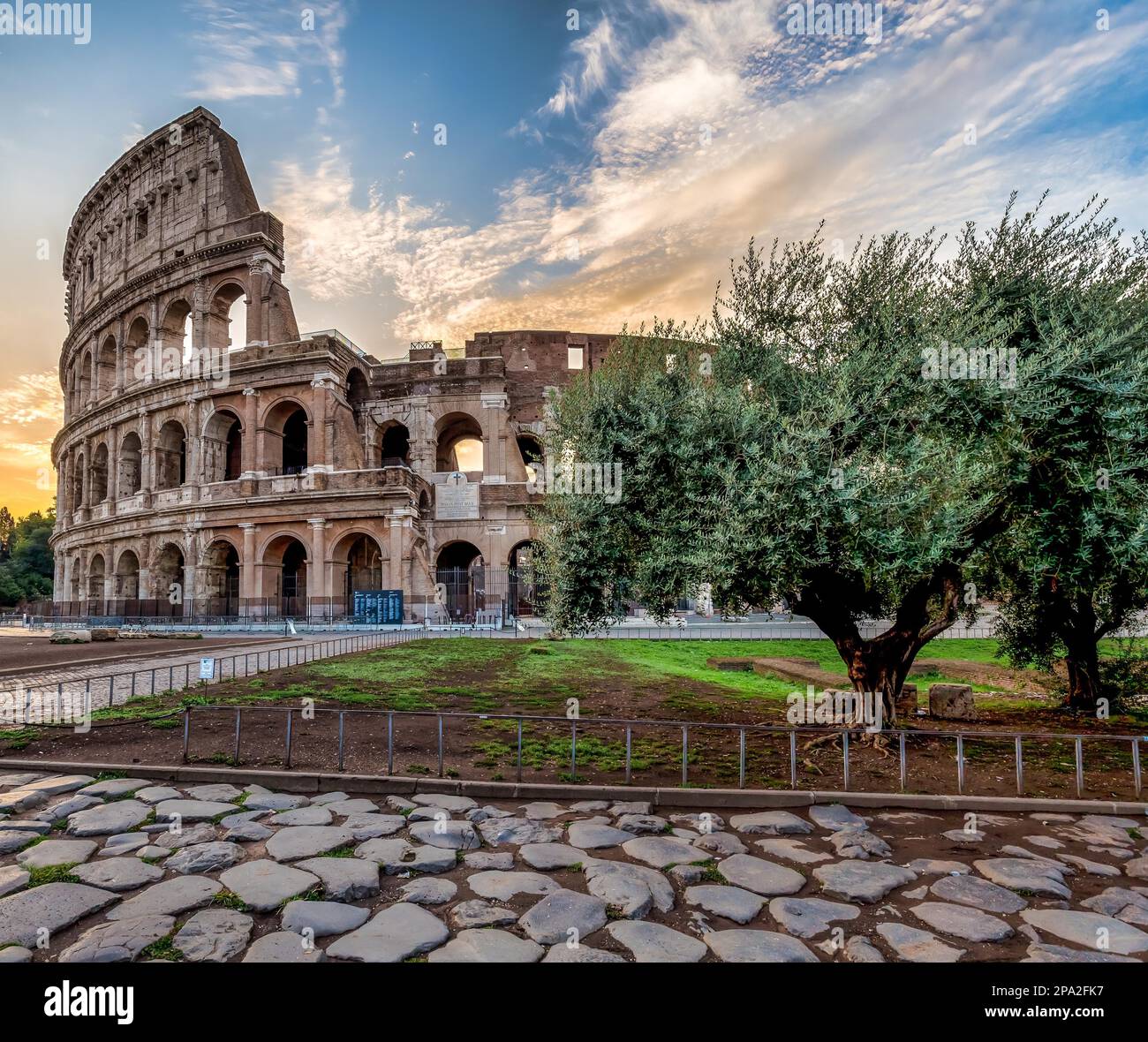 Detail of Colosseum in Rome (Roma), Italy. Also named Coliseum, this is ...