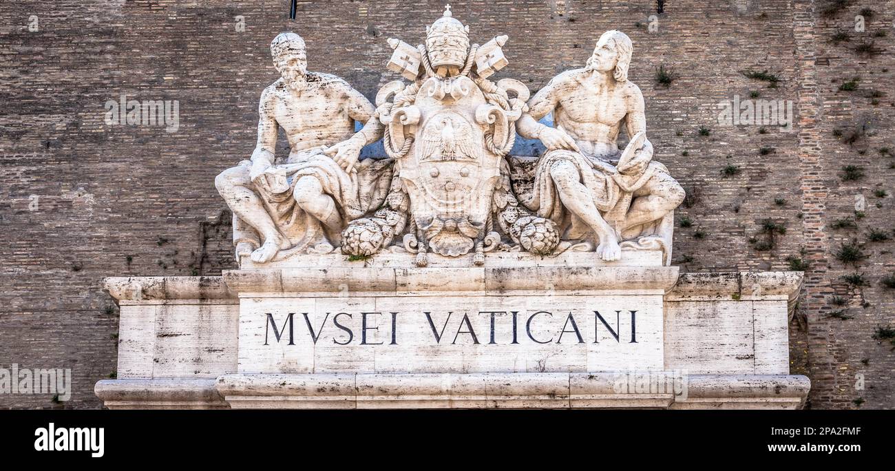 ROME, ITALY - CIRCA SEPTEMBER 2020: the famous Vatican Museum building ...
