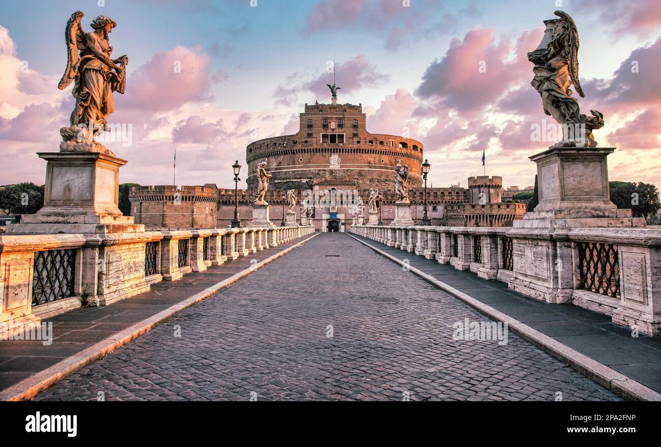 ROME, ITALY - CIRCA AUGUST 2020: Castel SantAngelo (Saint Angel Castle ...