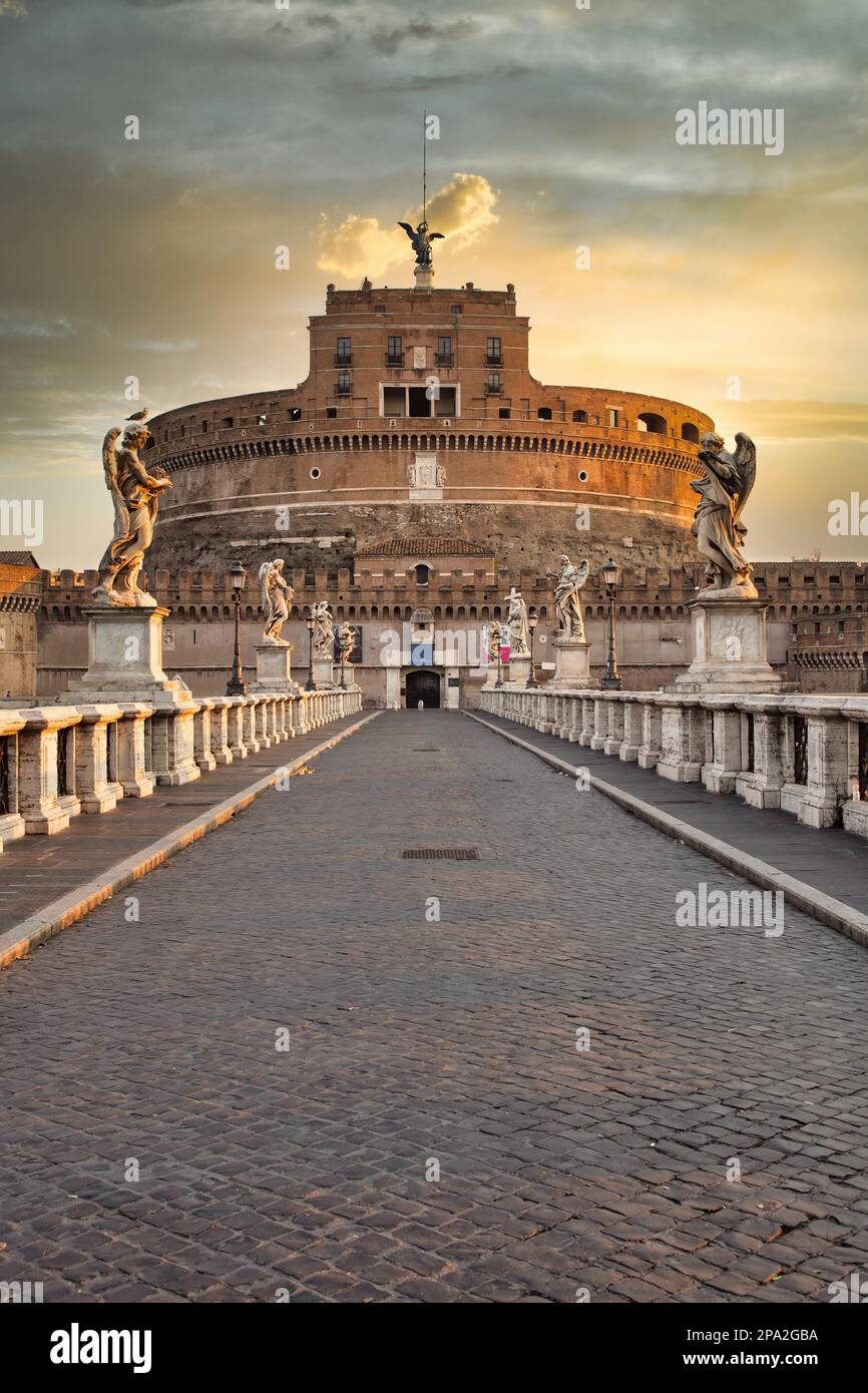 ROME, ITALY - CIRCA AUGUST 2020: Castel SantAngelo (Saint Angel Castle ...