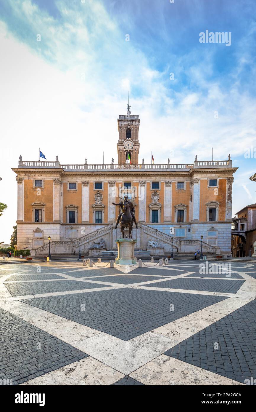 ROME, ITALY - CIRCA AUGUST 2020: Capitolium Square (Piazza del ...