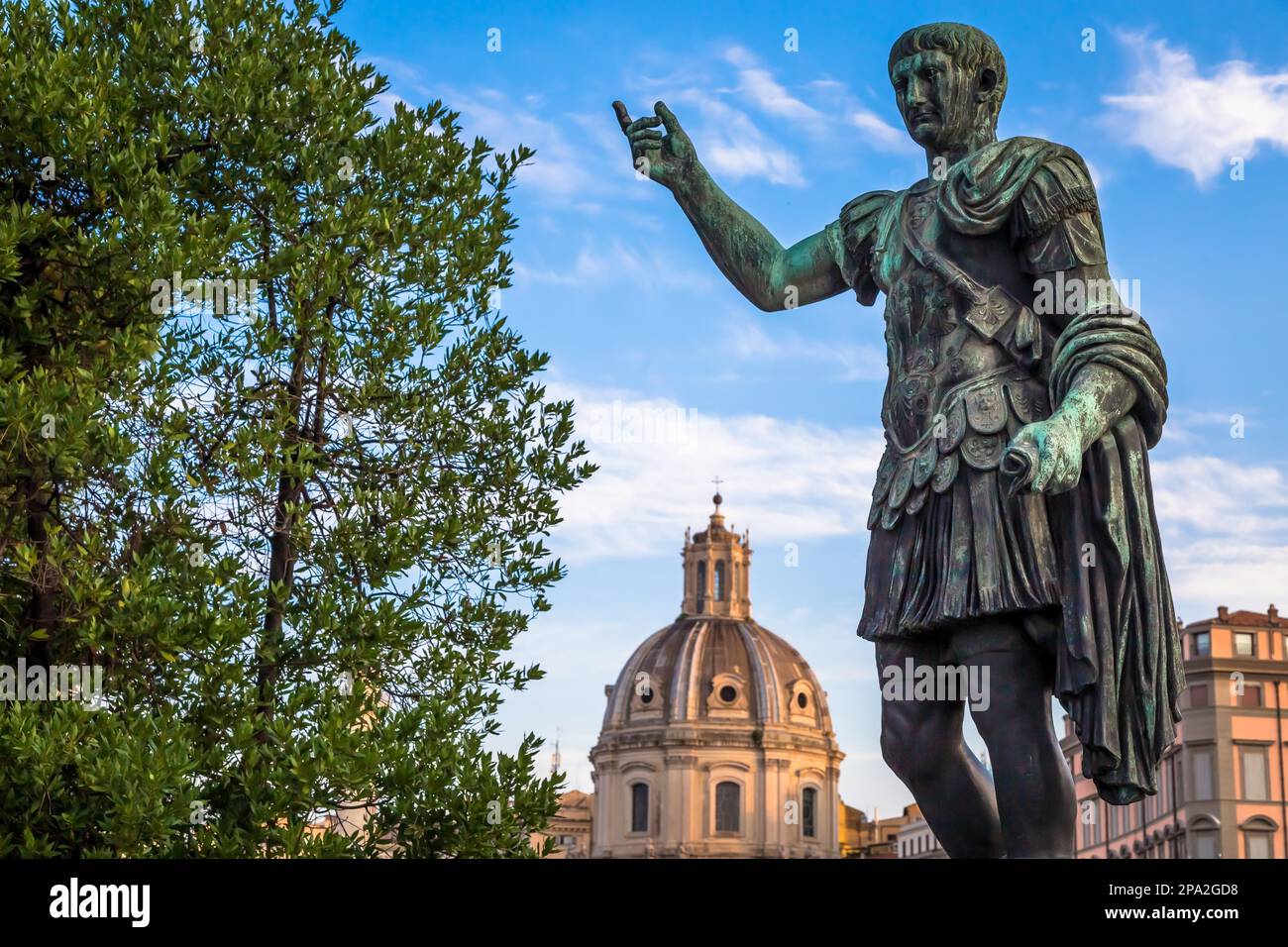 ITALY, ROME - CIRCA AUGUST 2020: Statue of Caesar Emperor, made of ...