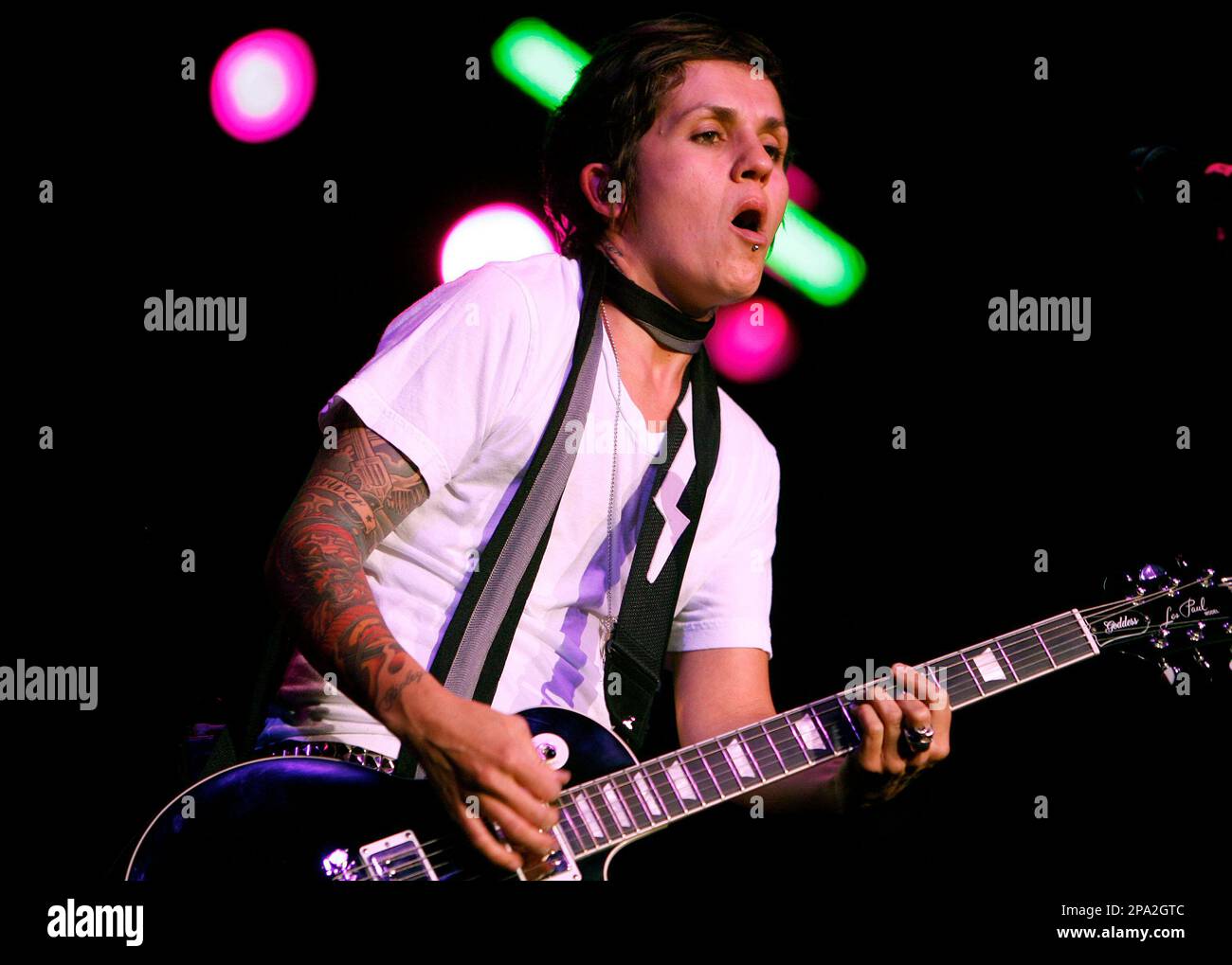 Lead singer Lucas Silveira and The Cliks perform during a stop on the ...