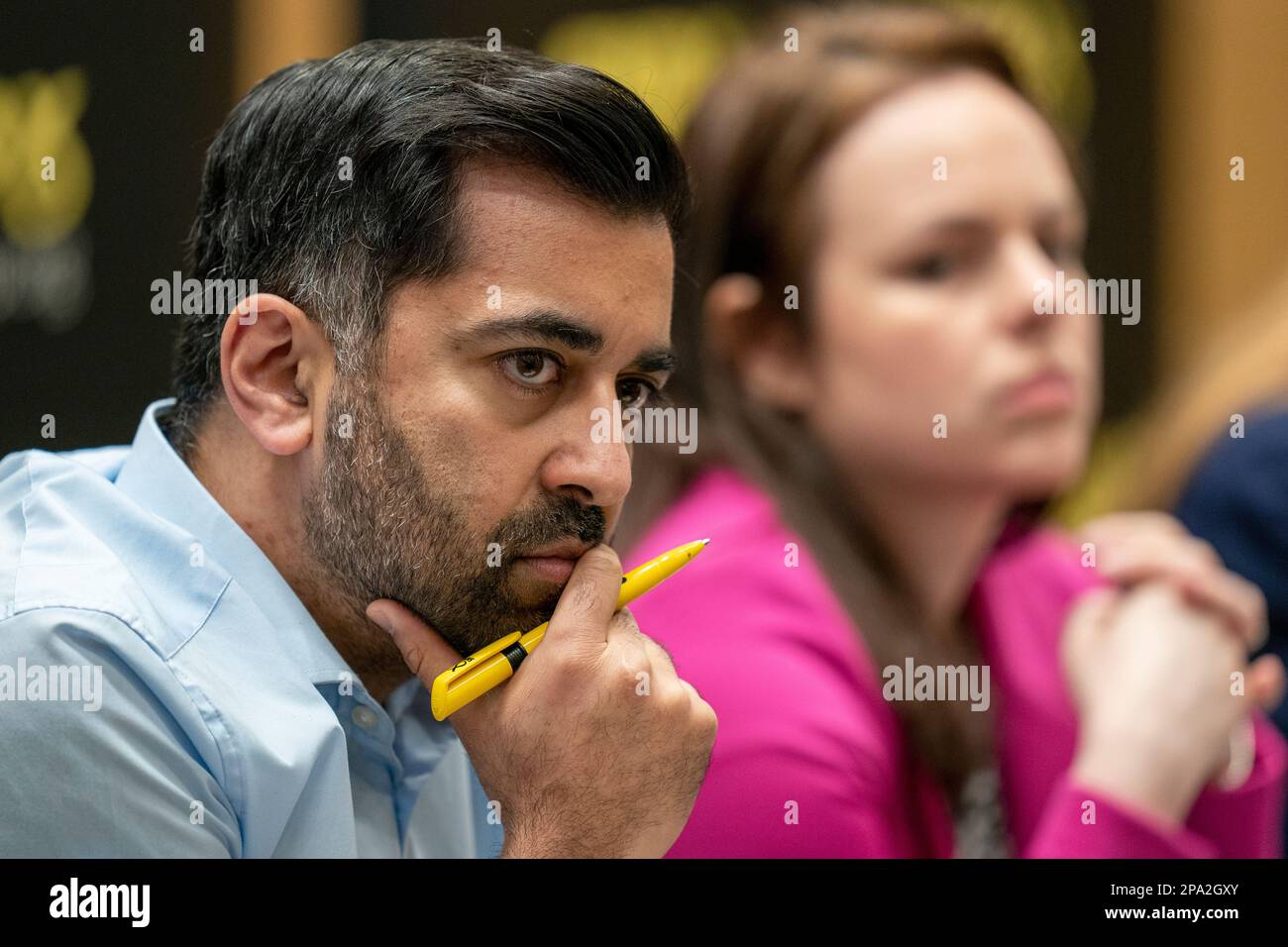 SNP leadership candidate Humza Yousaf taking part in a SNP leadership ...