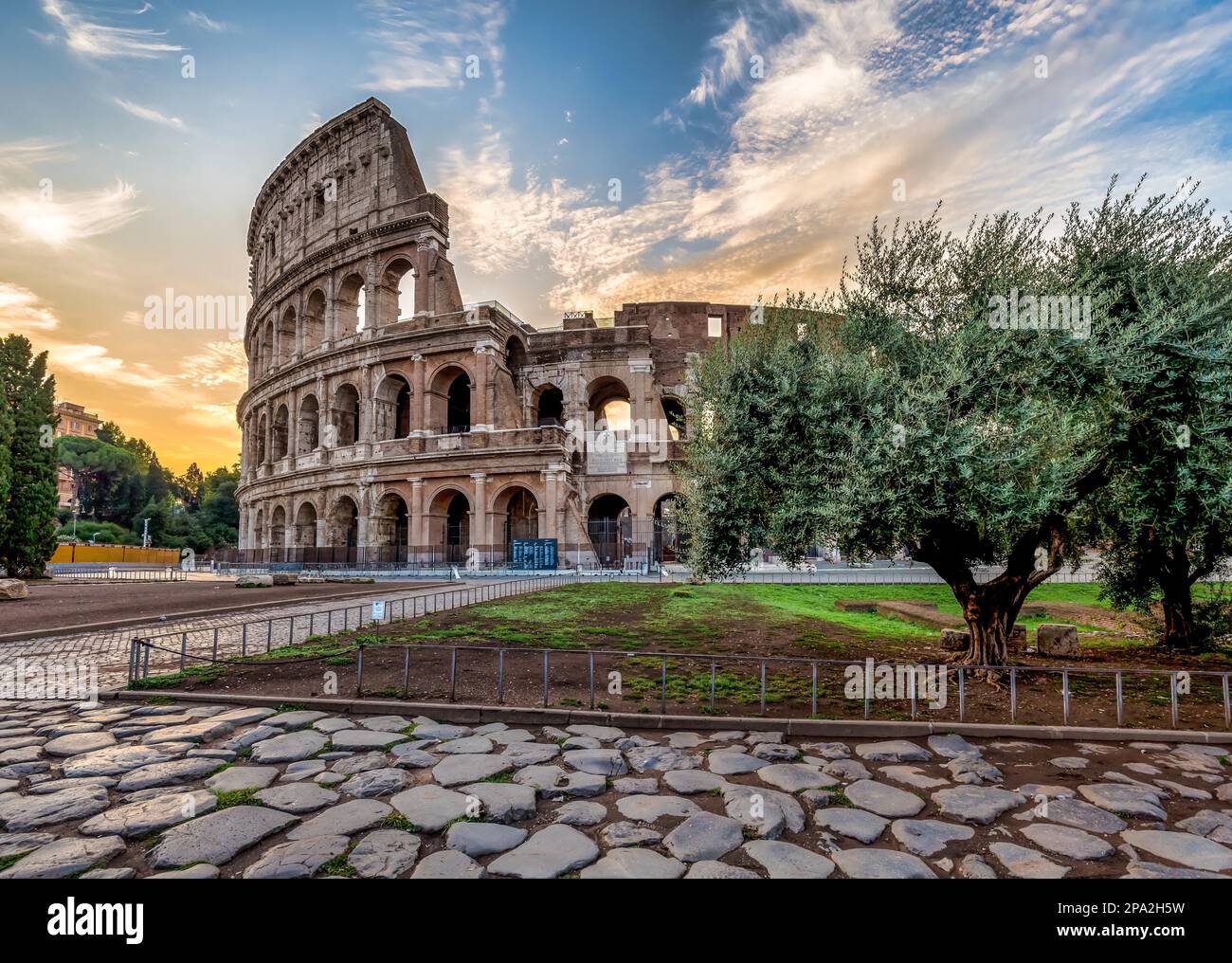 Detail of Colosseum in Rome (Roma), Italy. Also named Coliseum, this is ...