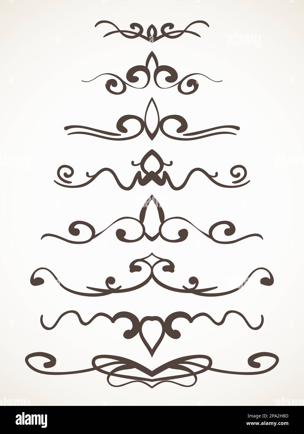 Hand drawn decorative line border set Stock Vector Image & Art - Alamy