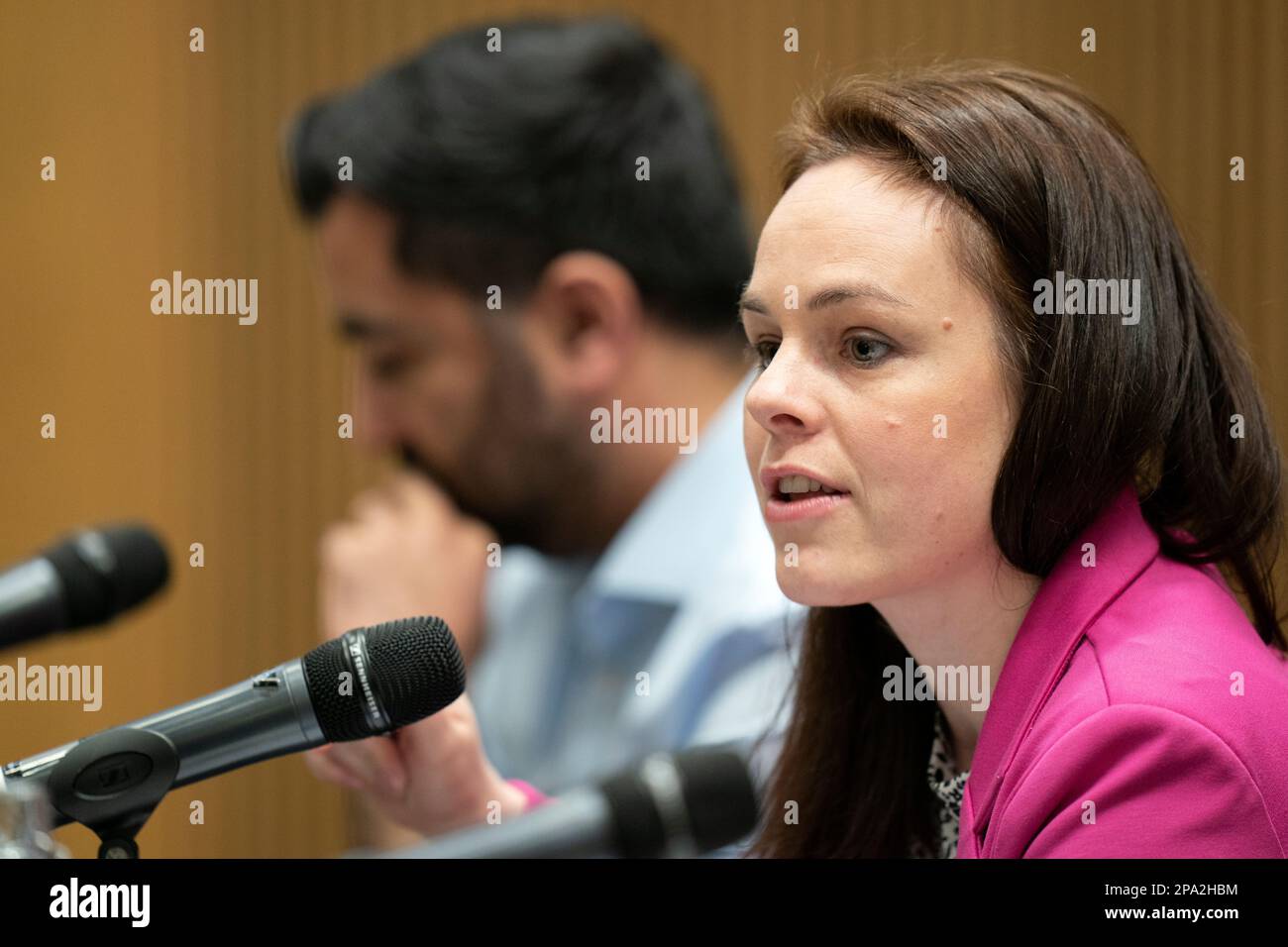 SNP leadership candidate Kate Forbes during a SNP leadership hustings ...