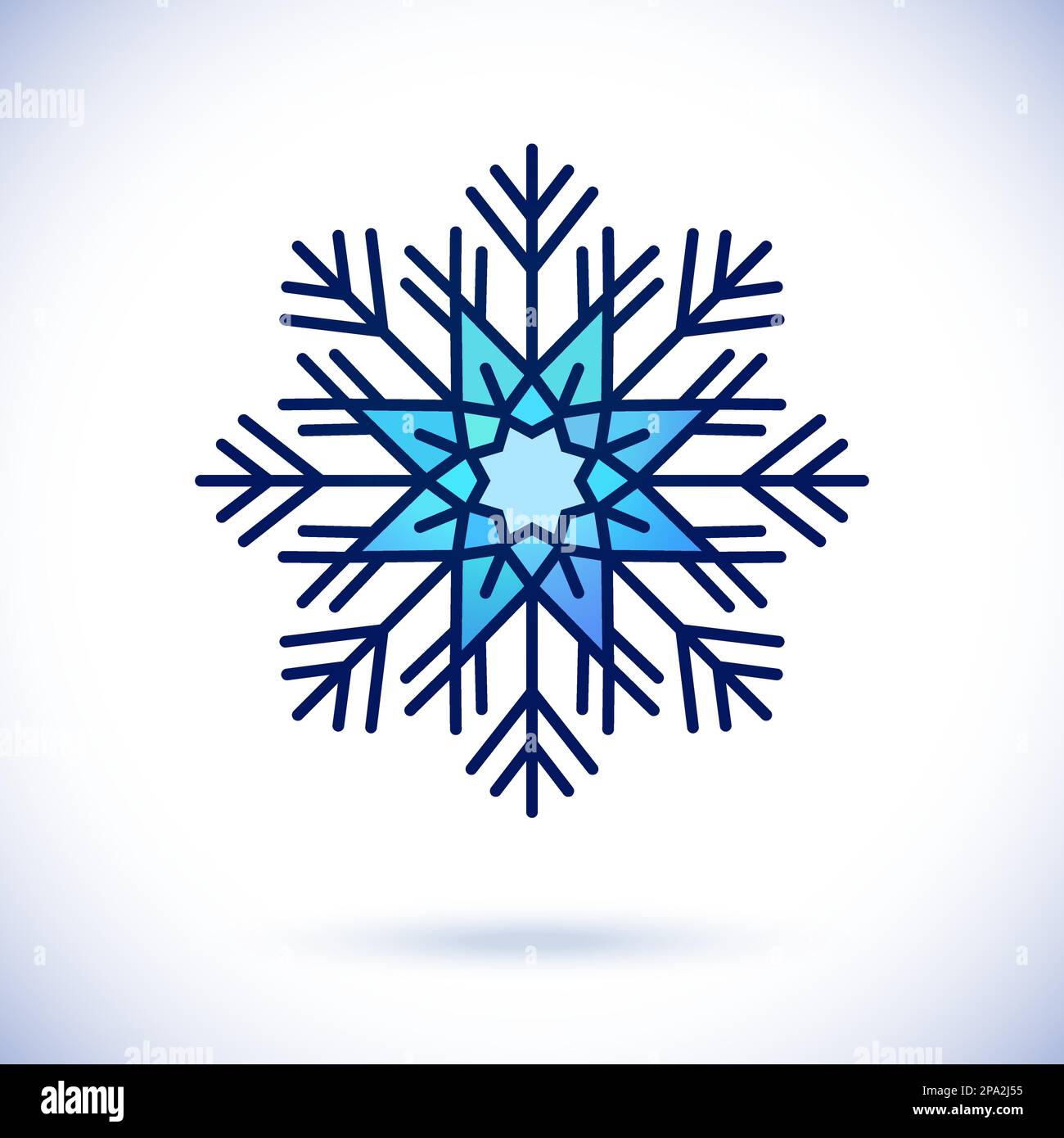 Snowflake, Isolated design element, Vector illustration Stock Vector ...