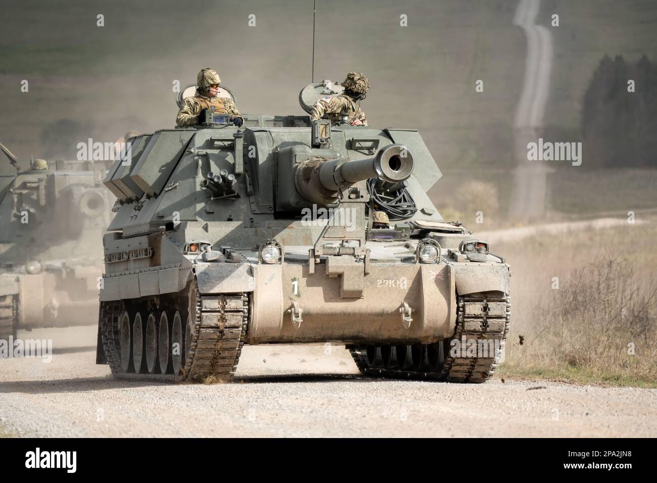 a British army military AS90 (AS-90 Braveheart Gun Equipment 155mm L131 ...