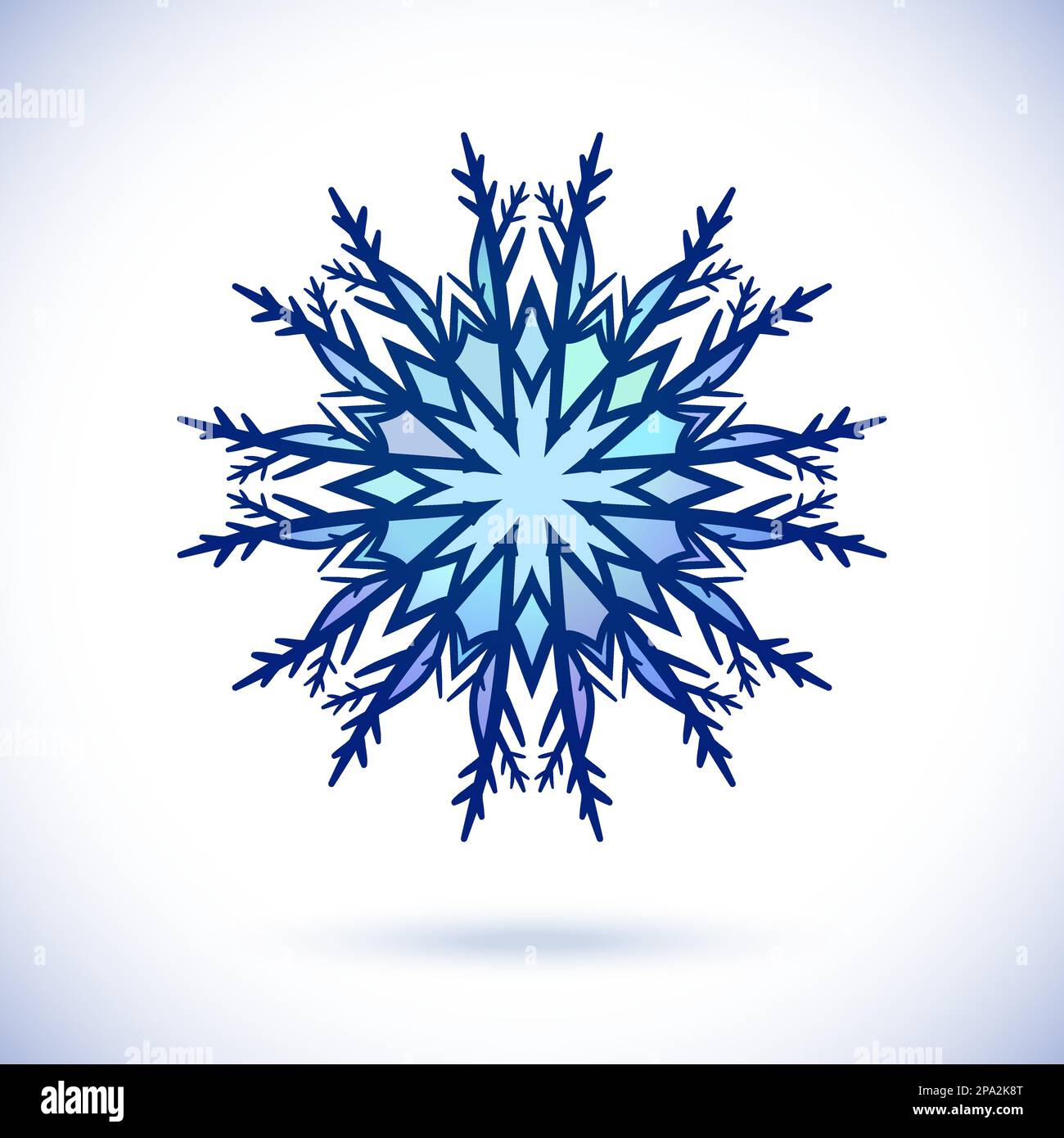 Snowflake, Isolated design element, Vector illustration Stock Vector ...
