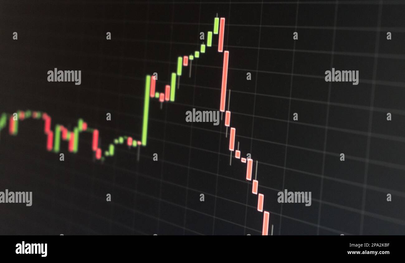 Stock market red screen hi-res stock photography and images - Alamy