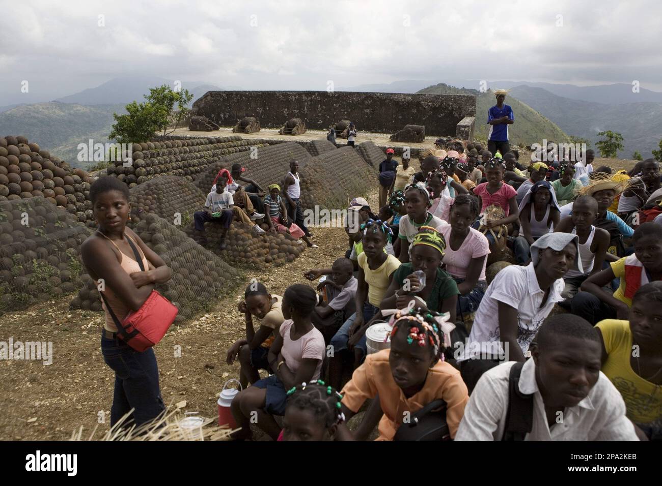 Haitian students visit The Citadel during a school field trip in Milot ...