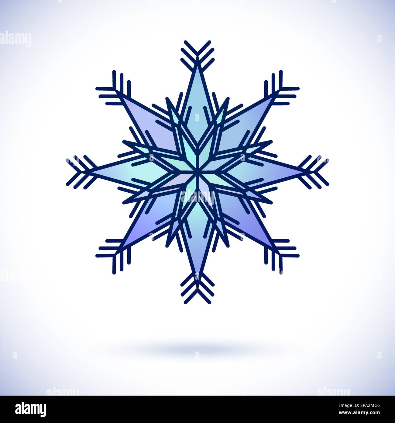 Snowflake, Isolated design element, Vector illustration Stock Vector ...