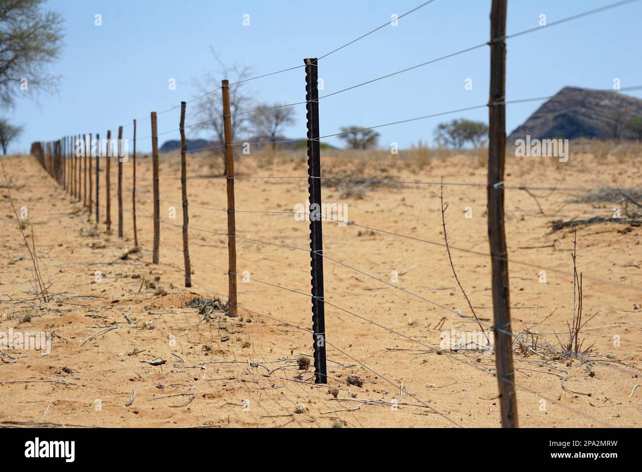Fence, Gamsberg Pass, Road C26, Namibia Stock Photo - Alamy
