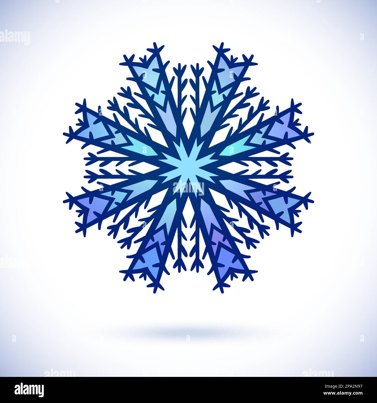 Snowflake, Isolated design element, Vector illustration Stock Vector ...