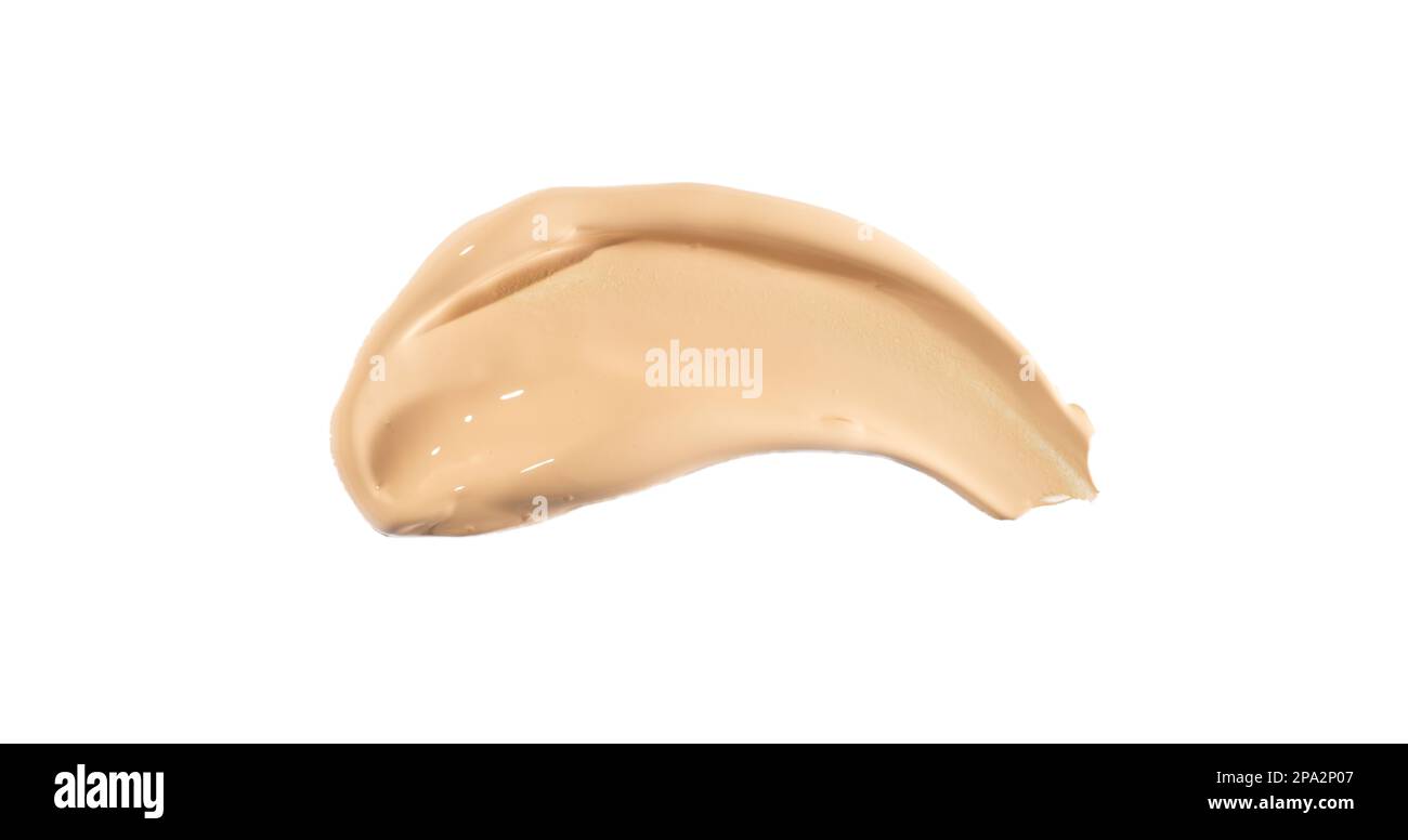 Correcting smear of concealer, isolated on a white background Stock ...