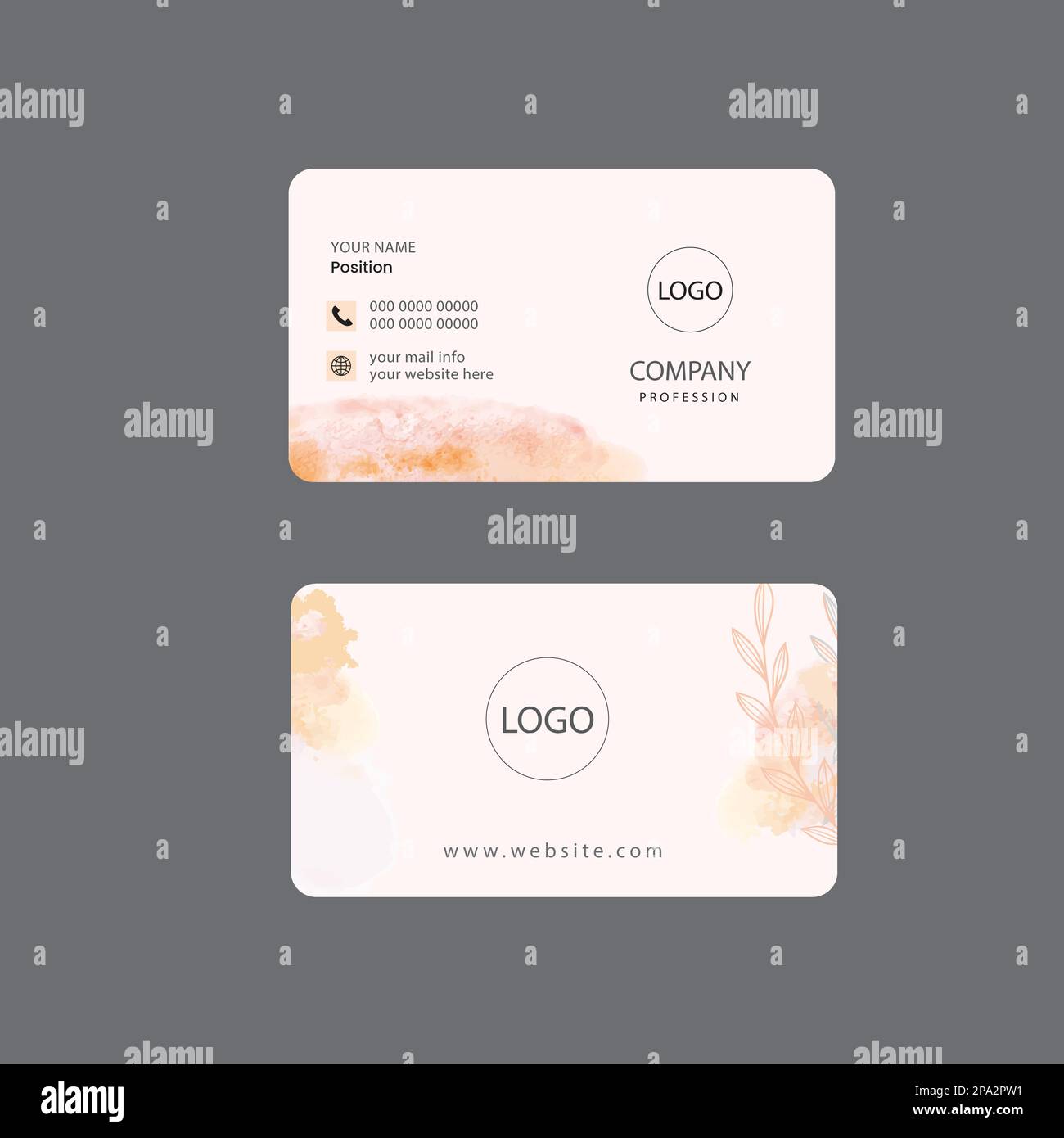 Beauty Business Card Design Stock Vector Image & Art - Alamy