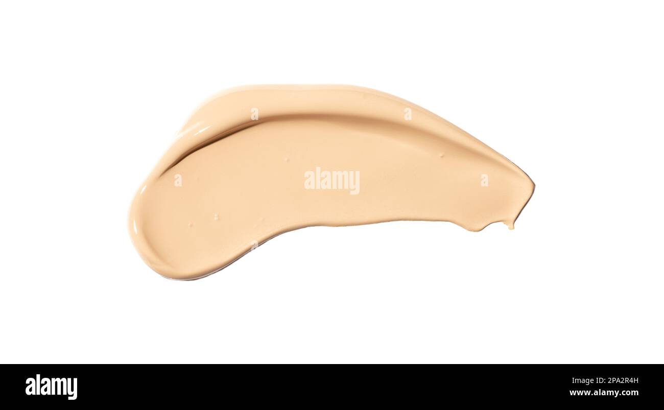 Correcting smear of concealer, isolated on a white background Stock ...