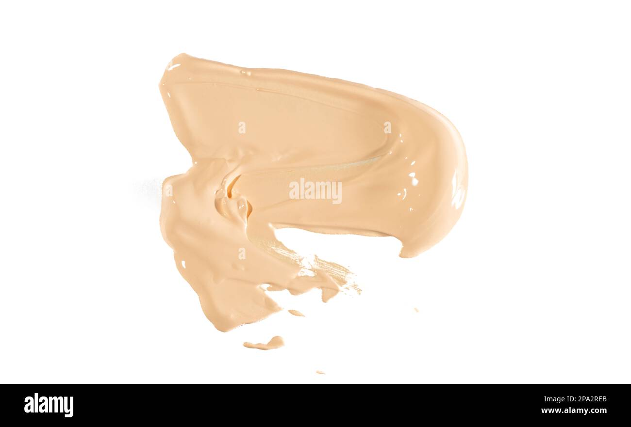 Correcting smear of concealer, isolated on a white background Stock ...
