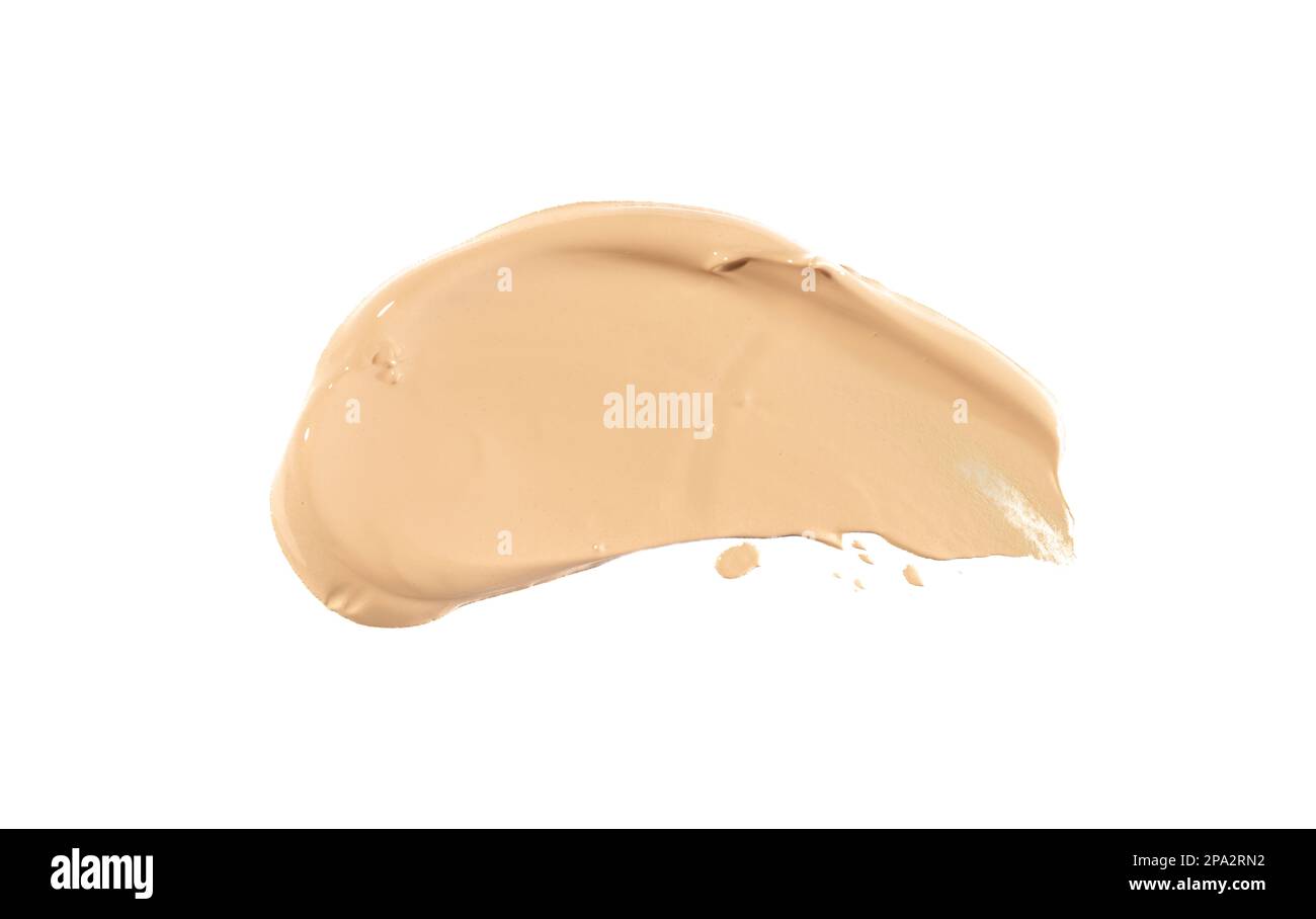 Correcting smear of concealer, isolated on a white background Stock ...