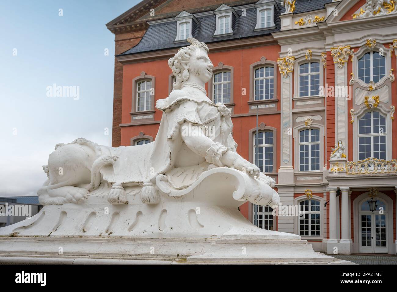 Sphinx Sculpture at Electoral Palace Gardens - Trier, Germany Stock ...
