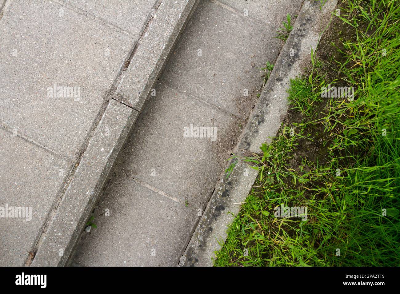 The system of drainage of melt water, rain streams and floods. Close up ...