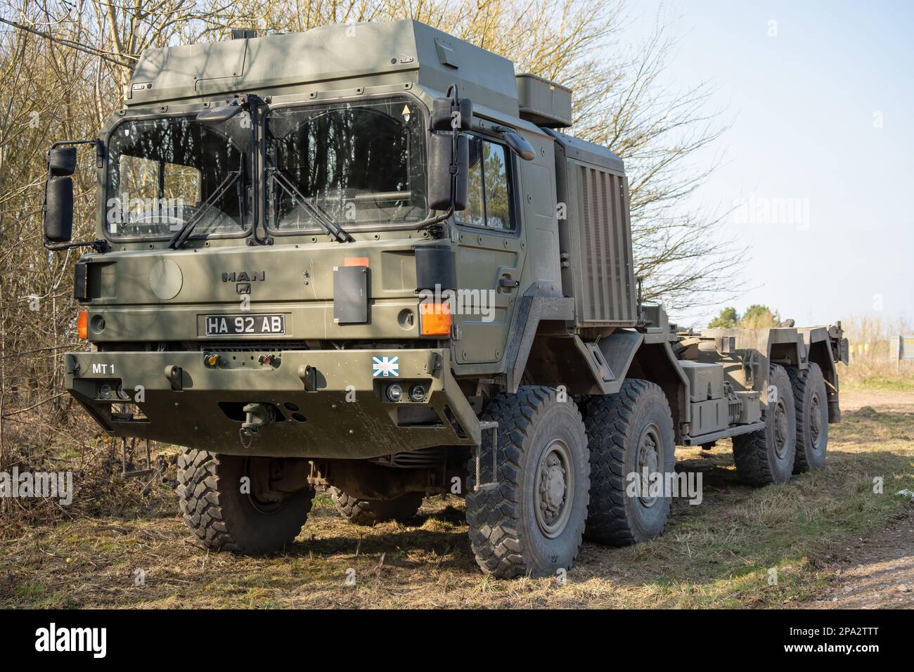 British army MAN HX77 8x8 logistics truck Stock Photo - Alamy
