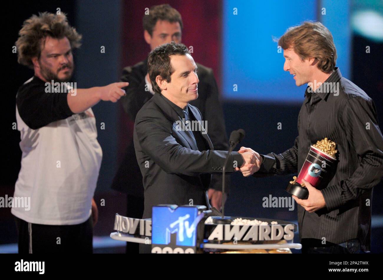 "Transformers" director Michael Bay accepts the award for best movie ...