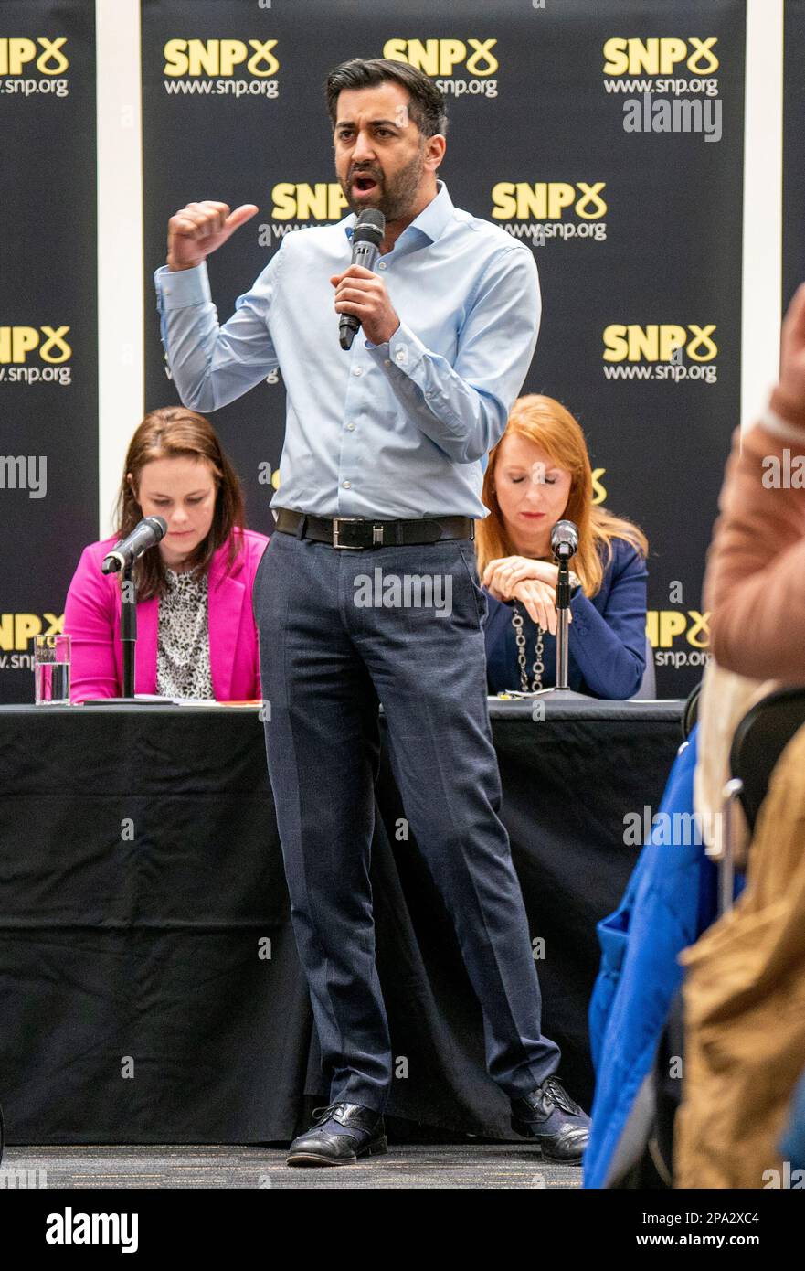 SNP leadership candidate Humza Yousaf, taking part in the SNP ...