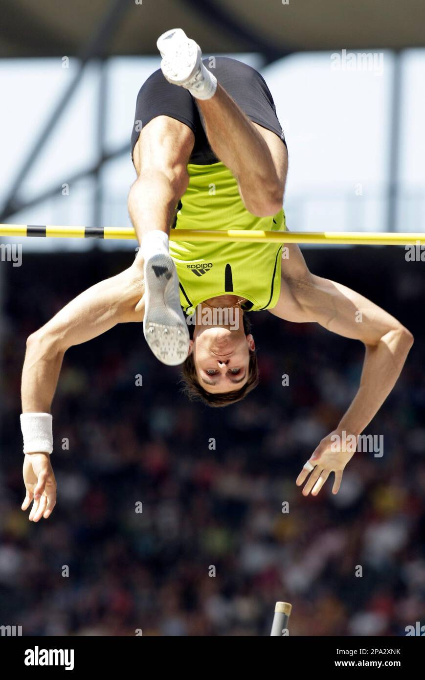 Evgeniy Lukyanenko from Russia is pictured during the pole vault ...