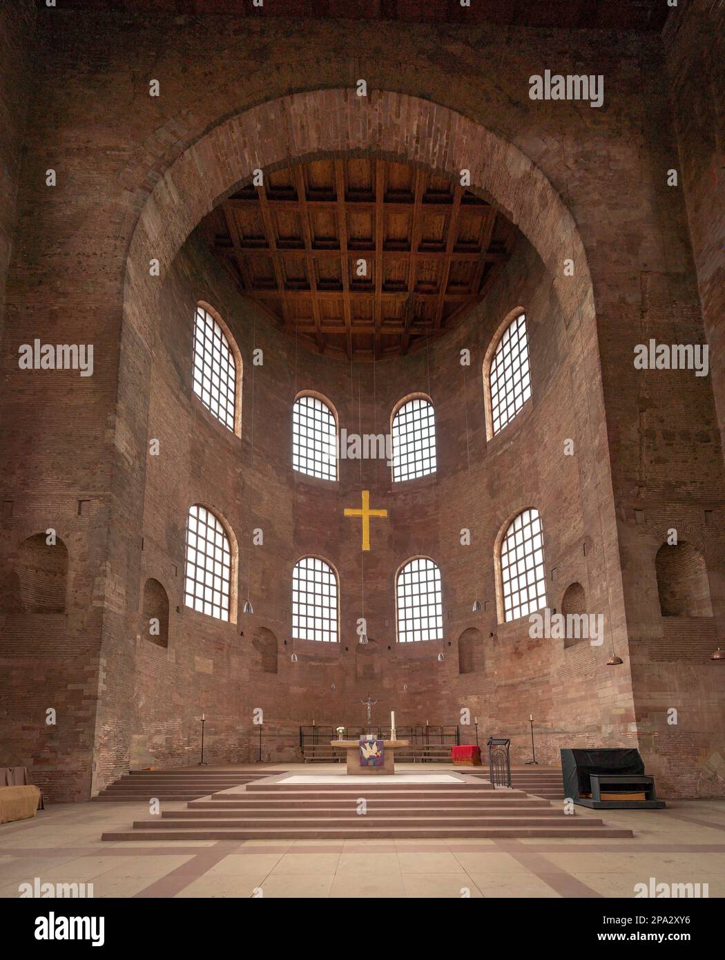 Aula Palatina (Basilica of Constantine) Interior - Trier, Germany Stock ...